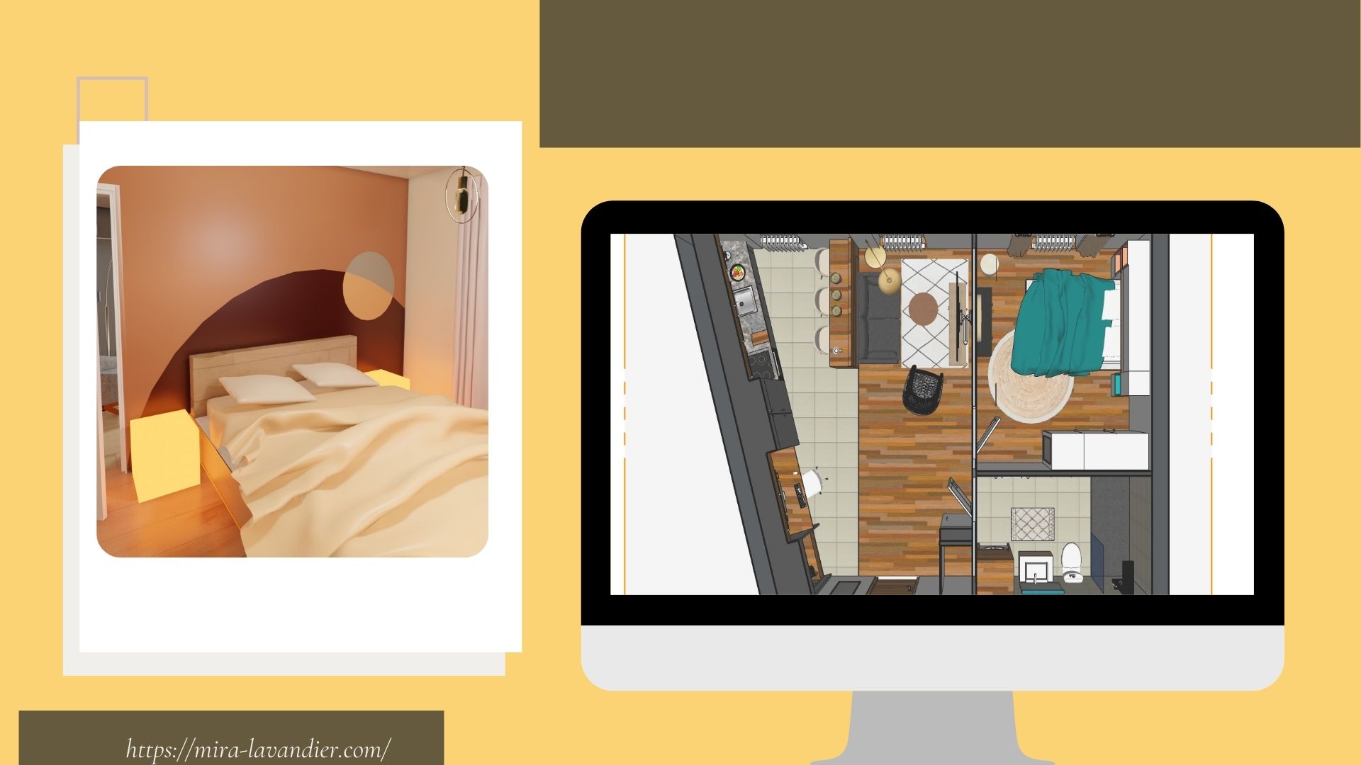 Chambre parentale moderne 12m2 à 20m2 11 projets 3D