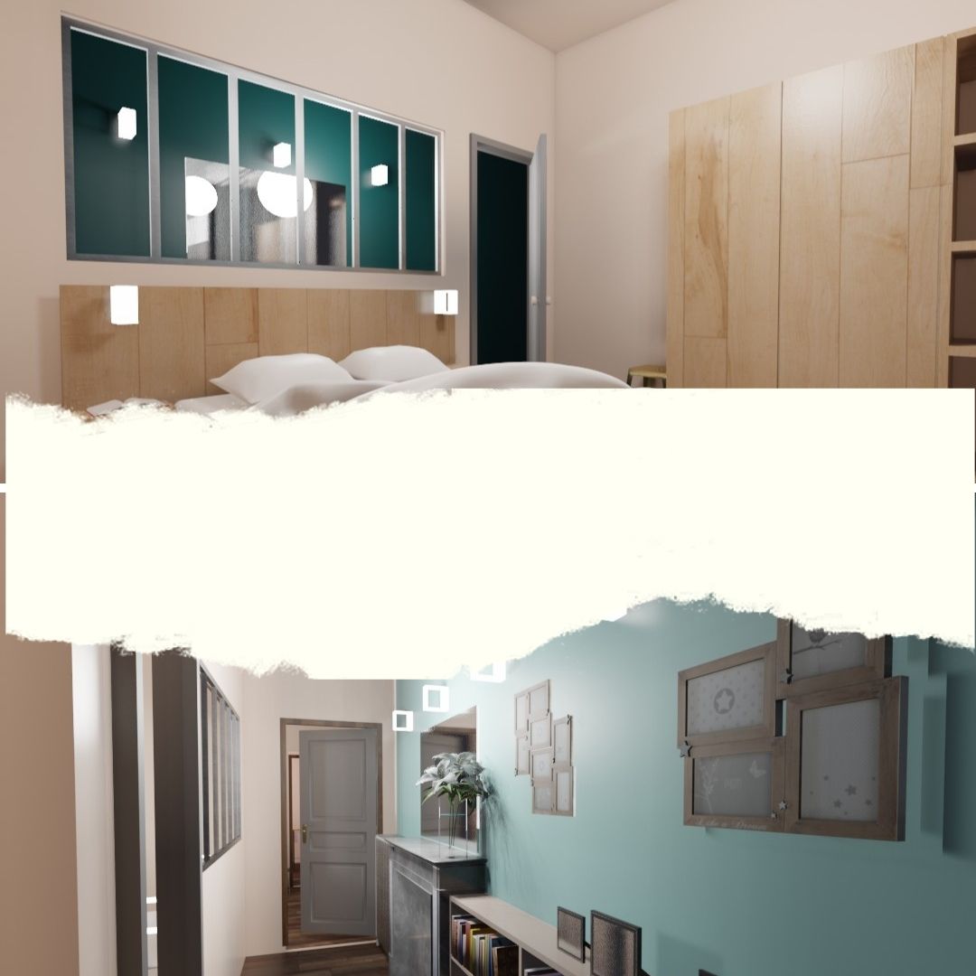 Appartement en enfilade tout en longueur + variante