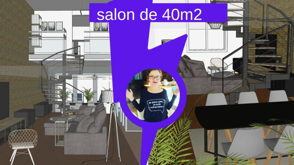 Exemple de salon 40m2 dans un style industriel