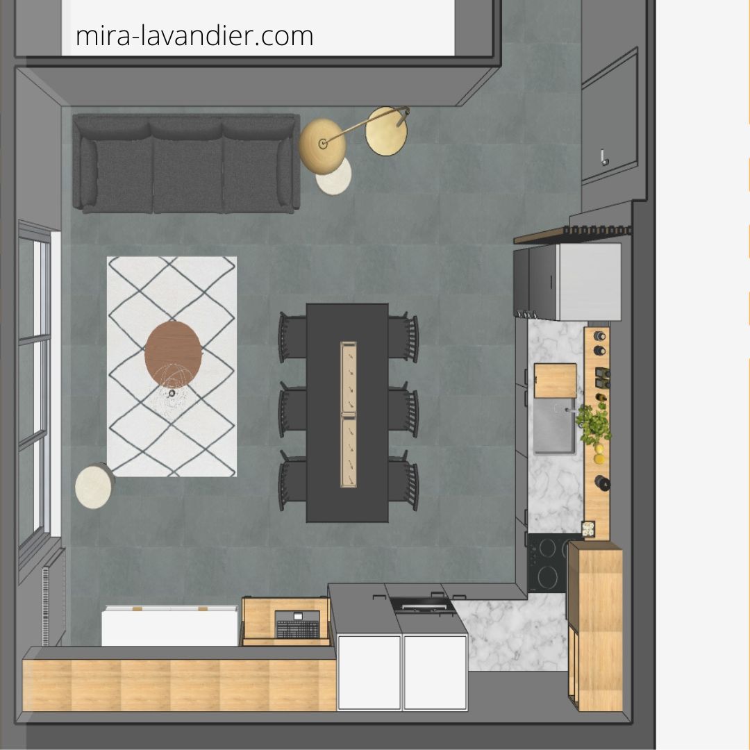 Plan cuisine en L : exemple concret avec îlot central en vidéo