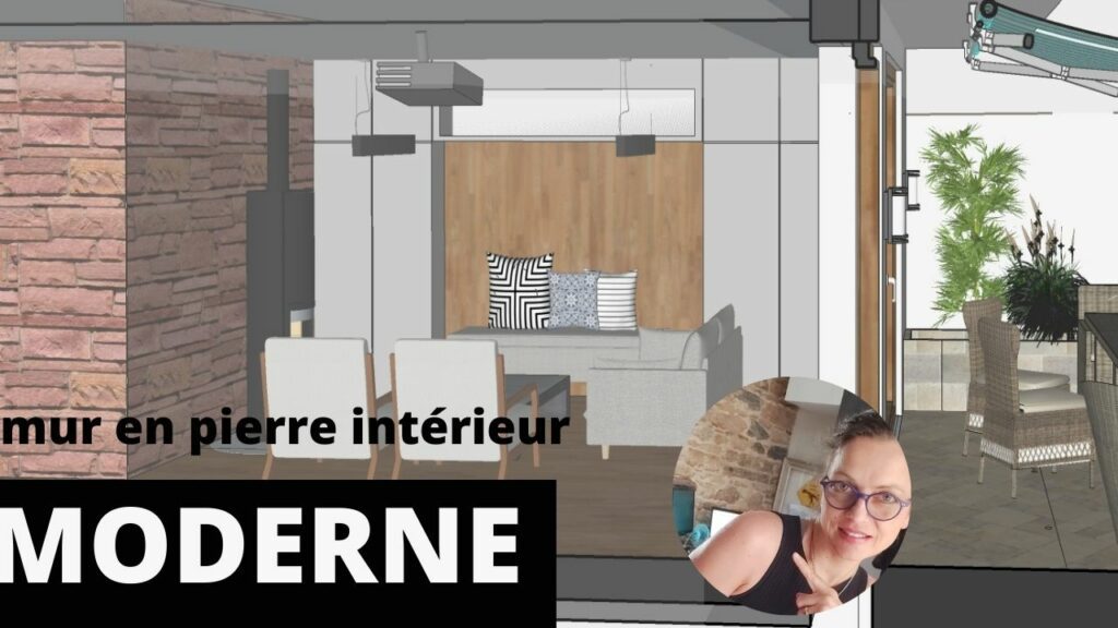 Un mur en pierre intérieur moderne pour un grand wahou