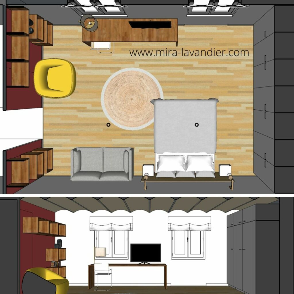 Comment aménager une chambre 25m2