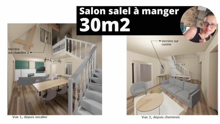Amenagement salon salle a manger 30m2
