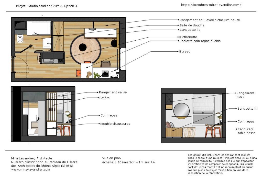 Bien aménager un studio 20m2