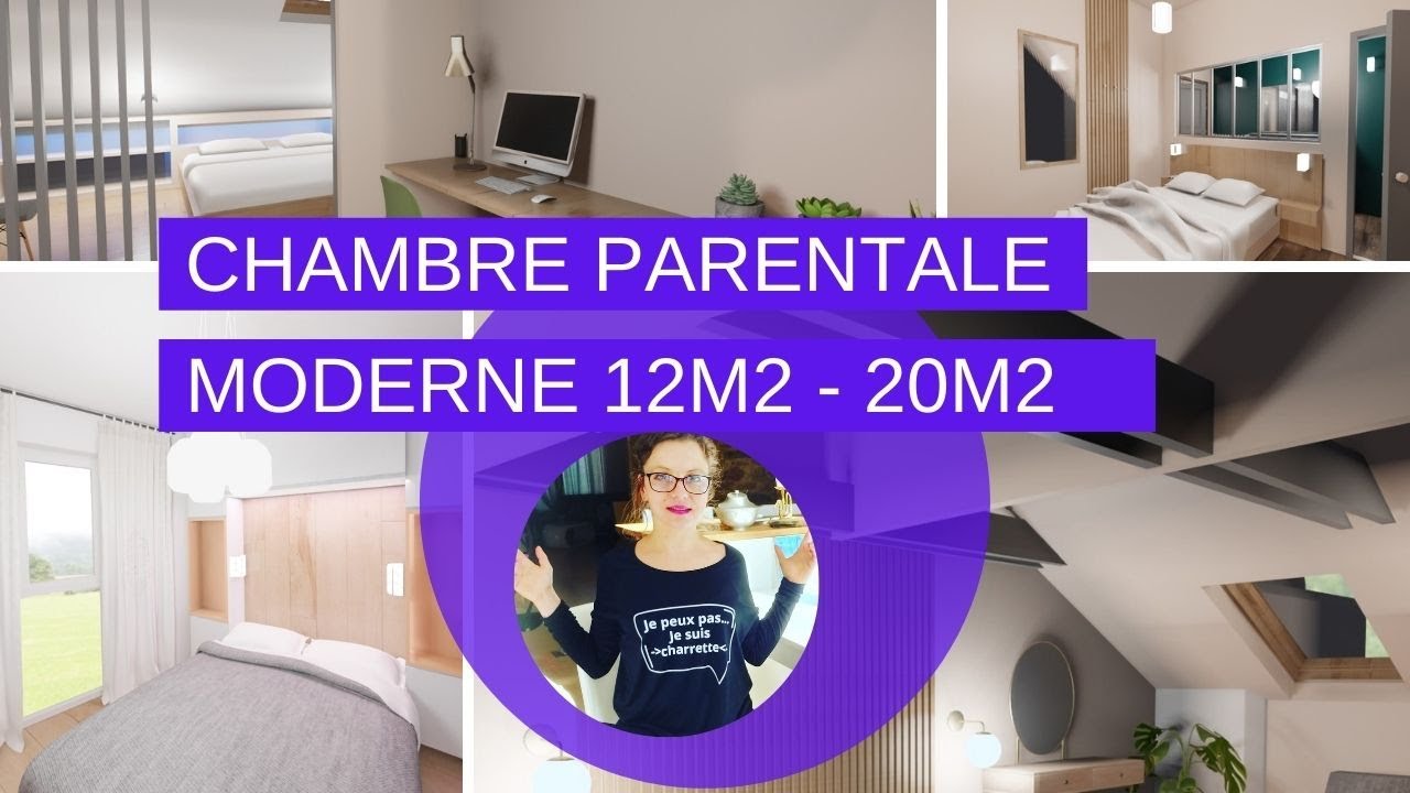 Chambre parentale moderne 12m2 à 20m2 11 projets 3D